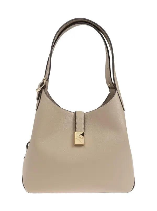Kate Spade New York Leather Shoulder Bag - Beige