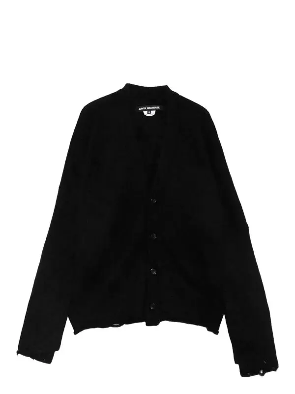 Junya Watanabe Distressed-effect Cardigan - Black
