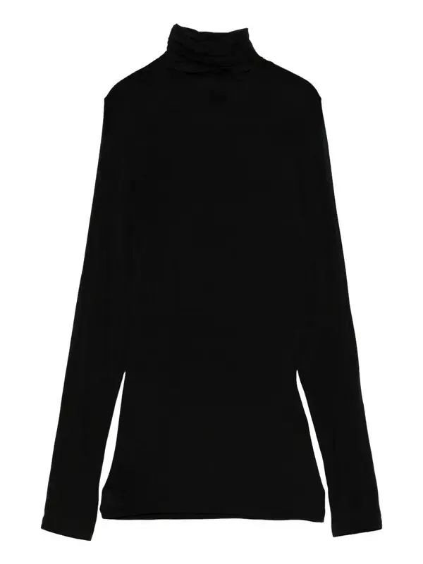 SOLOTRE Roll-neck Top - Black