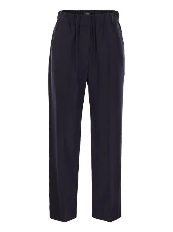 Max Mara Hateley Wool Flannel Trousers - Blue