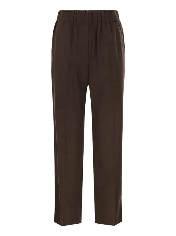 Max Mara Hateley Wool Flannel Trousers - Brown
