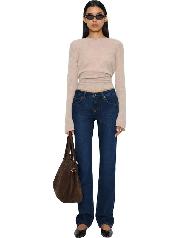 REFORMATION Jade Low Rise Slim Leg Jeans - Blue