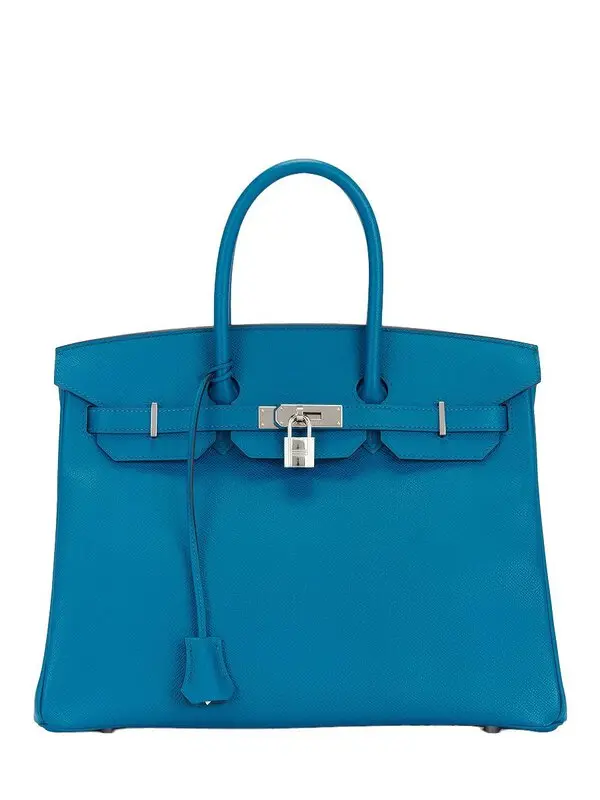 Hermès Epsom Birkin 35 Handbag - Bleu Izmir