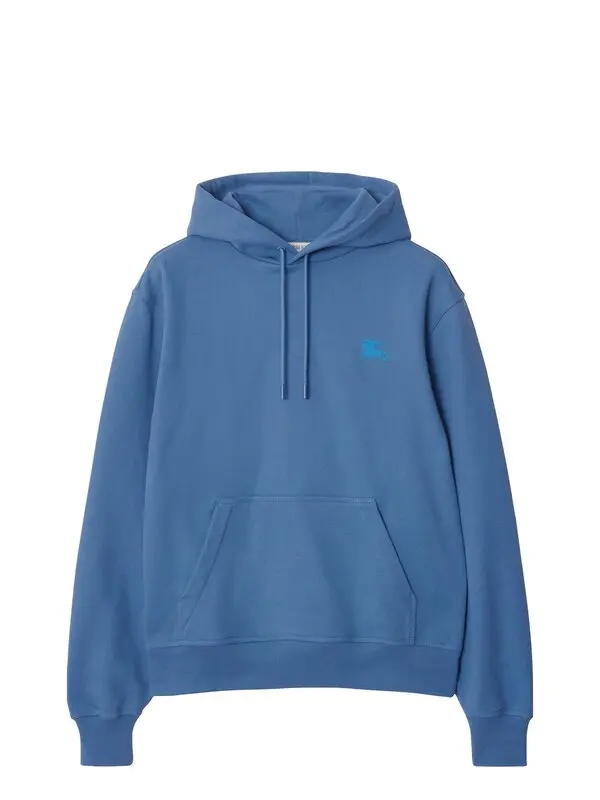 Burberry Cotton Ekd Hoodie - Blue