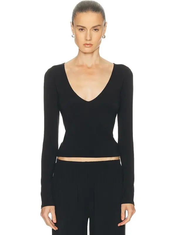 KYE V Long Sleeve Top - Black