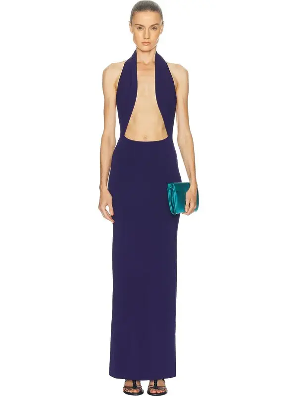 Christopher Esber Slope Knit Halter Dress - Violet