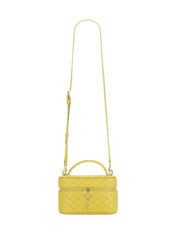 Saint Laurent Mini Gaby Vanity Bag - Chartreuse Green