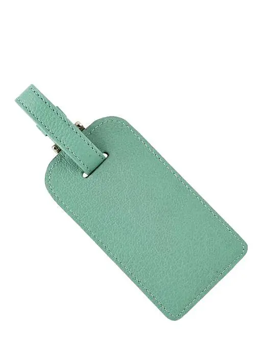 GRAPHIC IMAGE Leather Luggage Tag - Robins Egg Blue