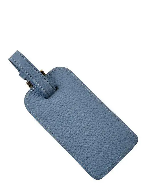 GRAPHIC IMAGE Leather Luggage Tag - Slate Blue