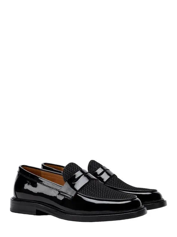 MARC NOLAN Calum Mesh Penny Loafer - Black