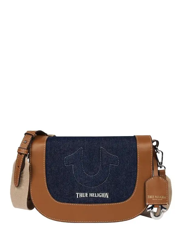 True Religion Horseshoe Crossbody Flap Bag - Denim