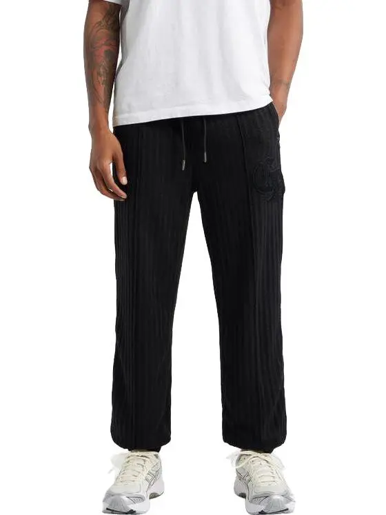 CRIMINAL DAMAGE Stanford Rib Knit Sweatpants - Black