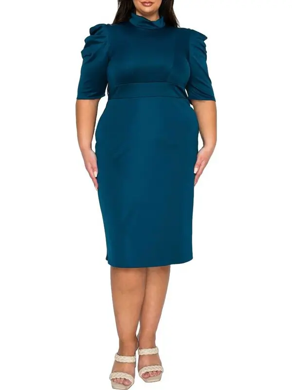 L I V D Astra Sheath Dress - Teal