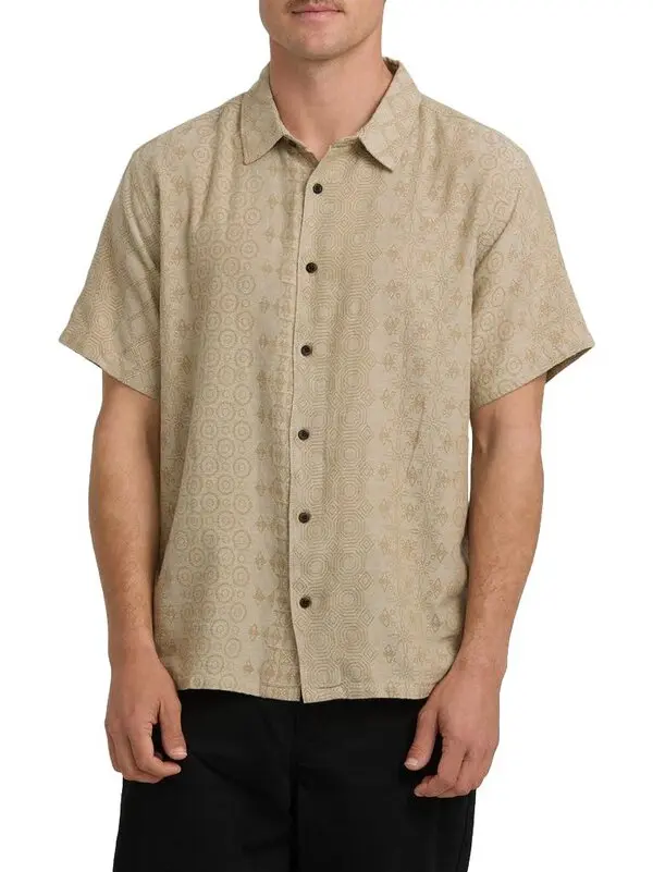 BILLABONG Needle Garage Jacquard Short Sleeve Button-up Shirt - Bolton