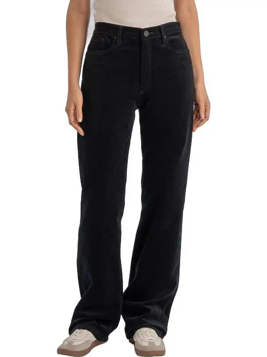 Kut From The Kloth Melissa Relaxed Straight Leg Corduroy Pants - Black
