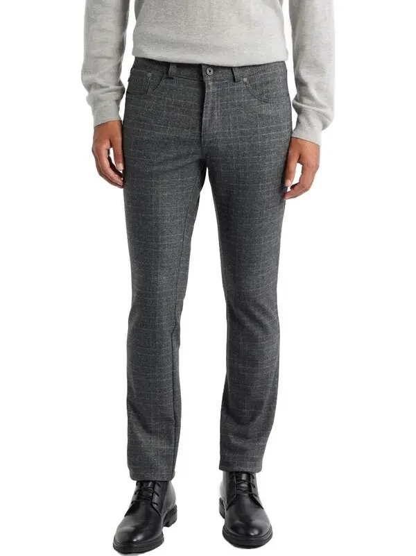 BRAX Chuck Hi Flex Plaid Five-pocket Pants - Elefant