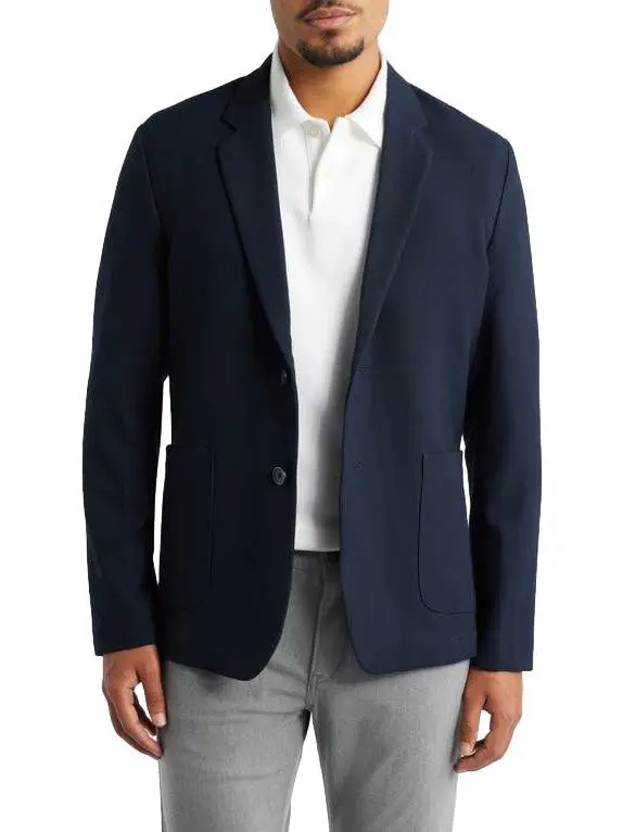 Robert Barakett Textured Stretch Sport Coat - Navy