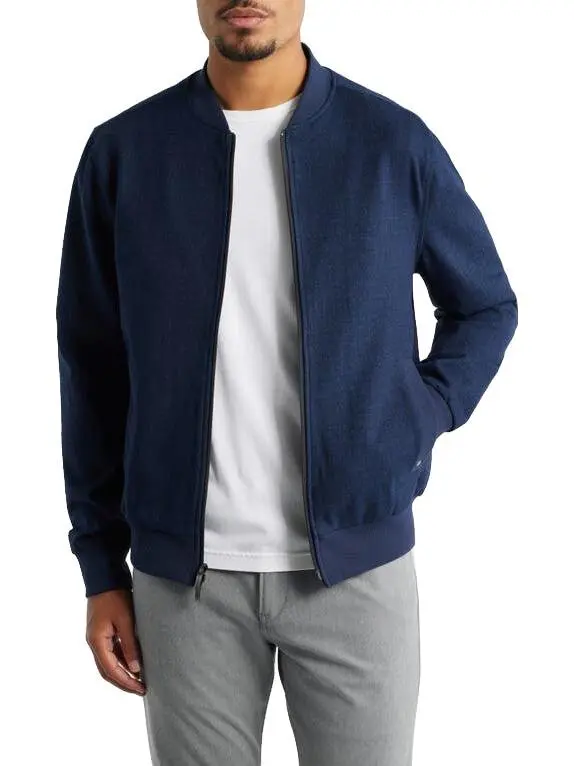 Robert Barakett Henrik Lightweight Baseball Jacket - Navy