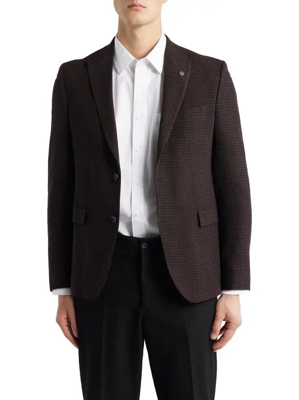 ALLSAINTS Rawdon Slim-fit Peak Lapel Sport Coat - Burgundy