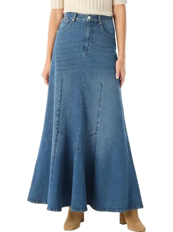 DO BY DEE OCLEPPO Luella Denim Maxi Skirt - Pacific