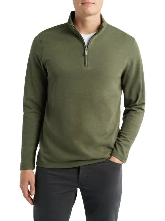 Mizzen+main Kpi Quarter Zip Pullover - Olive