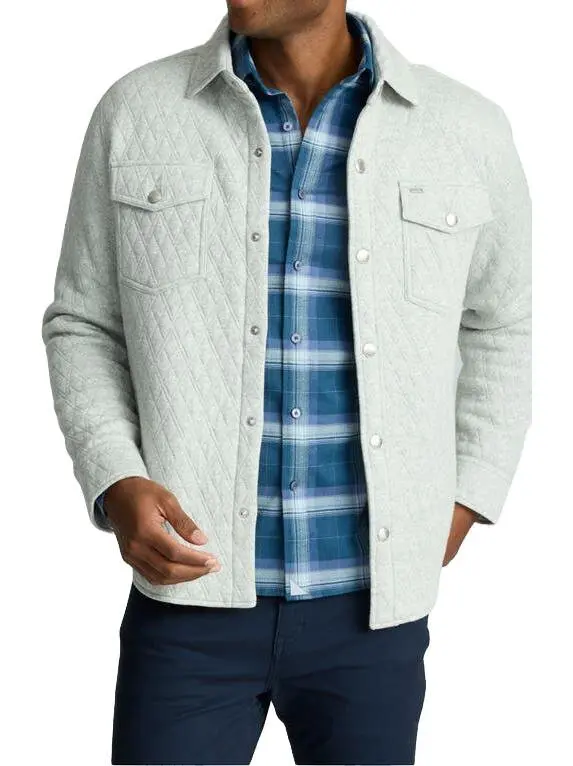 UNTUCKIT Braunfield Quilted Knit Overshirt - Grey