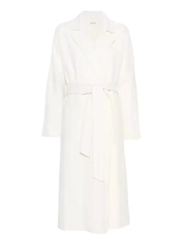 P.a.r.o.s.h Belted Single-breasted Coat - White