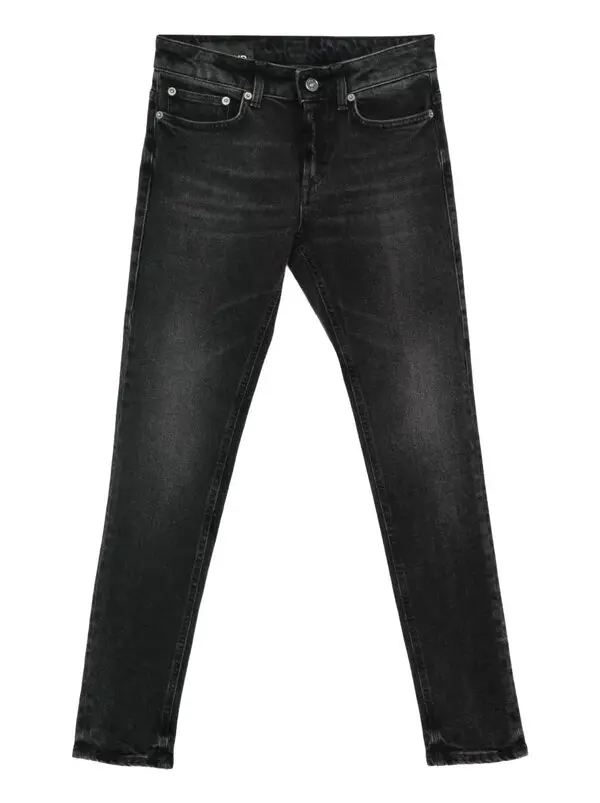 DONDUP Logo-appliqué Skinny-cut Jeans - Black