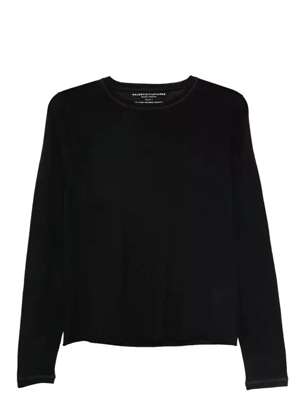 Majestic Filatures Merino Wool Sweatshirt - Black