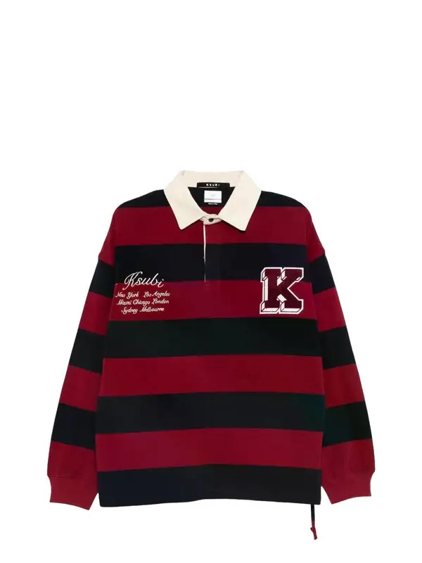 Ksubi Striped Rugby Jersey - Red