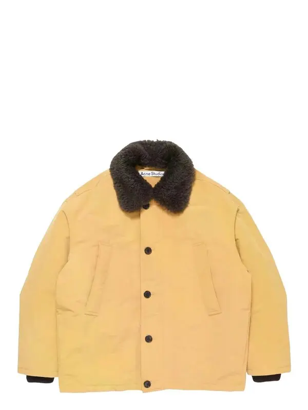 Acne Studios Shearling-collar Bomber Jacket - Yellow