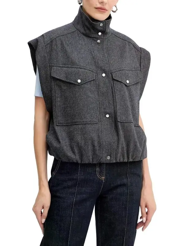 BOSS Buttoned Chest-pocket Jacket - Grey