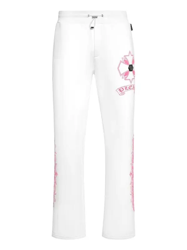Philipp Plein Puffy Chrome Crest Track Pants - White