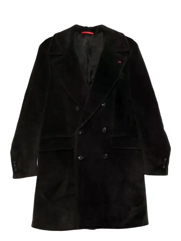 Isaia Double-breasted Coat - Brown