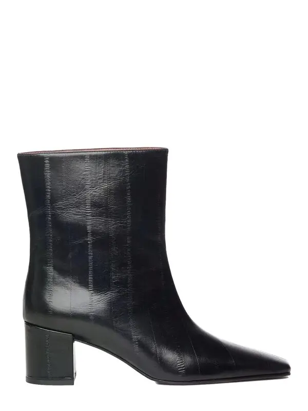 GIULIANO GALIANO 60mm Stefy Leather Ankle Boots - Black