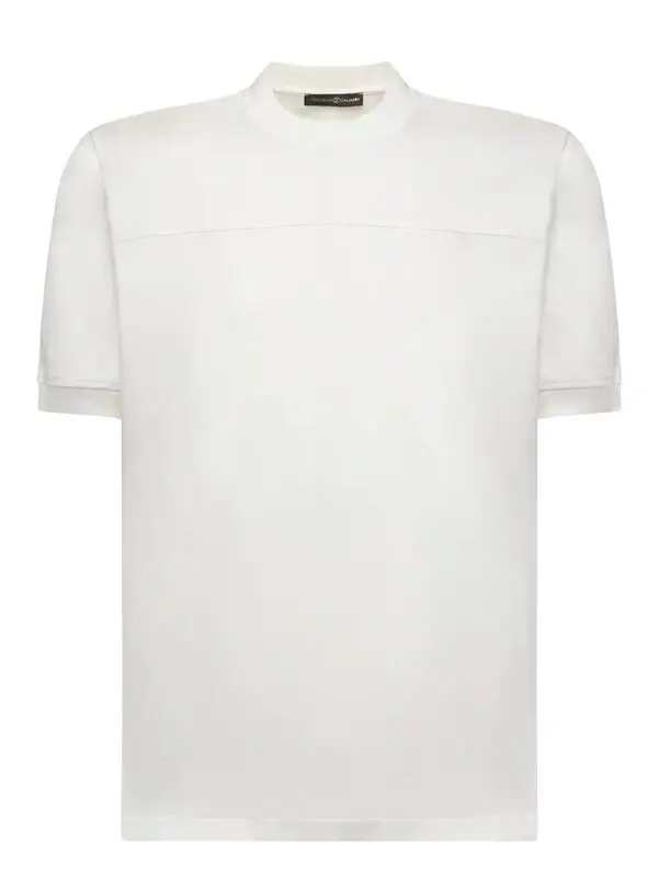 GIULIANO GALIANO Crew Neck Cotton T-shirt - White