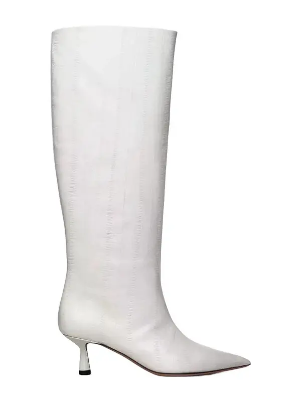 GIULIANO GALIANO 50mm Jane Pointed Toe Boots - White