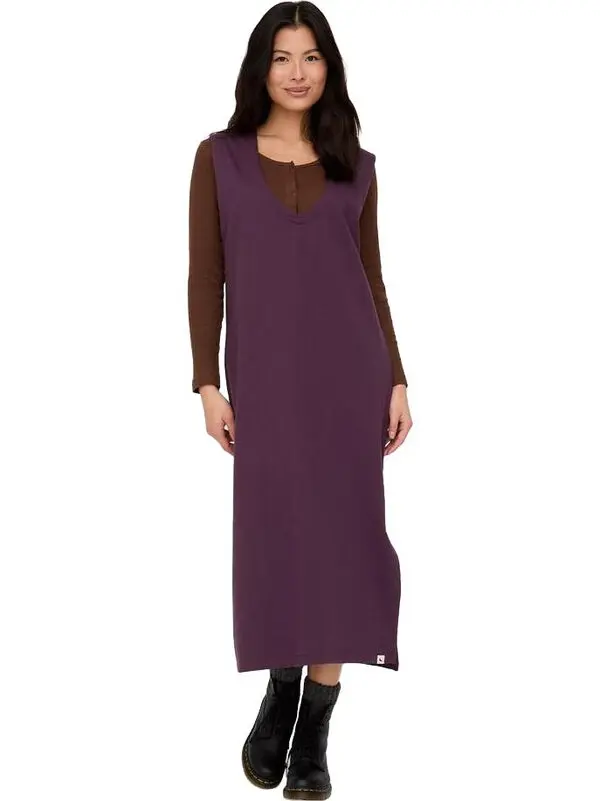 TURTLEDOVE LONDON Organic Cotton Quinn Midi Dress - Purple
