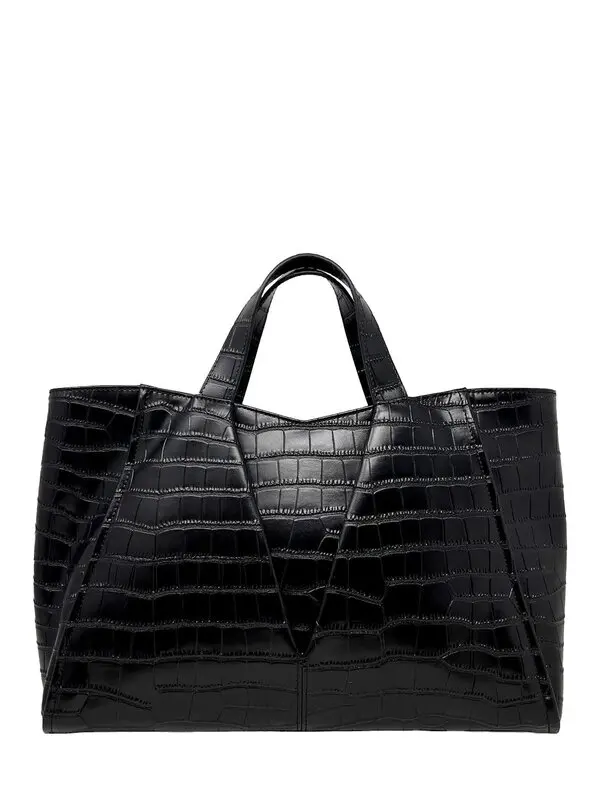 YOUZEY Leather Tote Handbag - Black