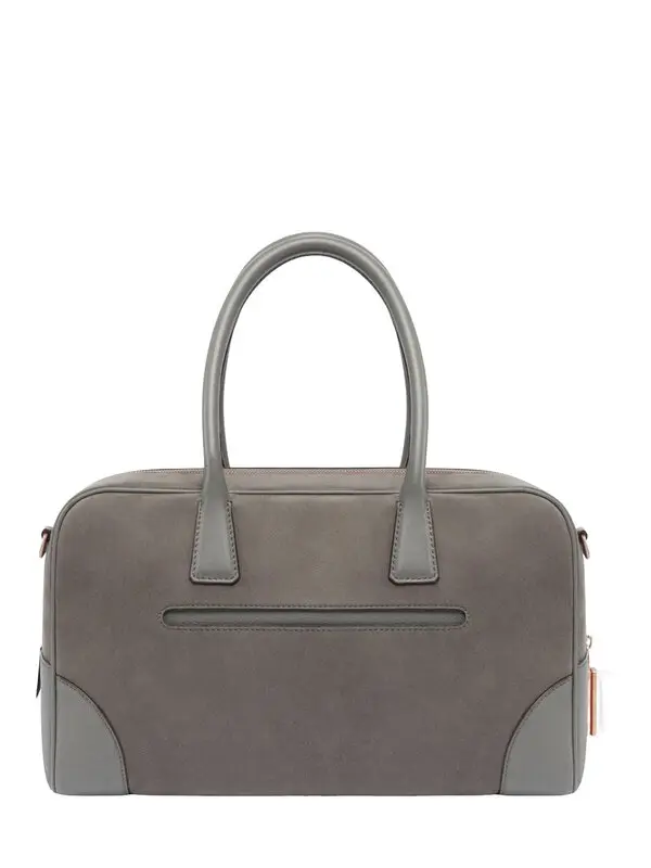 AVITEUR Cristallo Nubuck Travel Bag - Elephant Grey