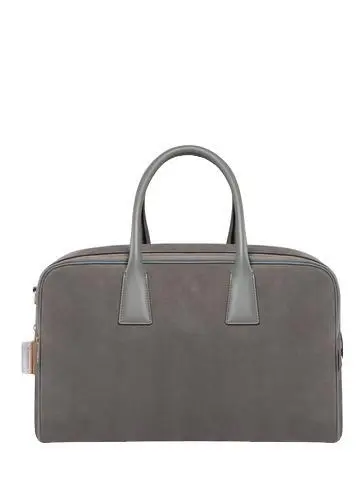 AVITEUR Cristallo Nubuck Weekend Bag - Elephant Grey