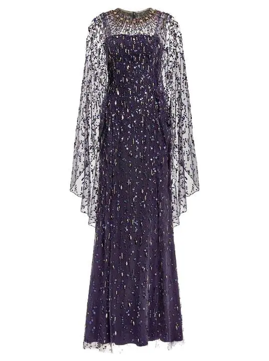 Jenny Packham Hestia Embellished Gown - Mauve