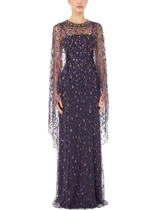 Jenny Packham Hestia Embellished Gown - Mauve