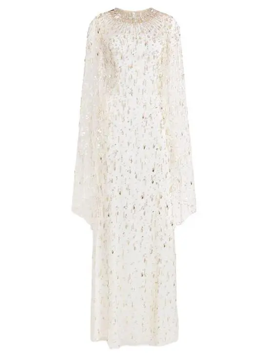 Jenny Packham Hestia Embellished Gown - Vanilla