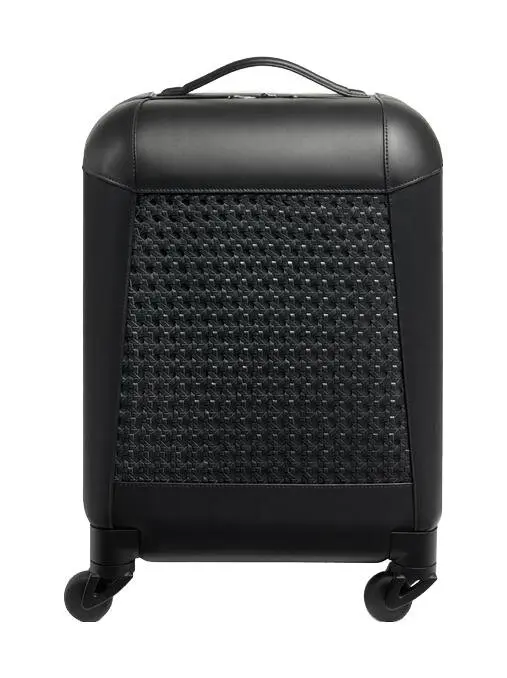 AVITEUR Calfskin Lucite Handle Carry-on 19 Luggage - Black/palladium