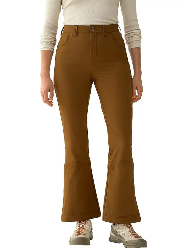 HIKERKIND Kick Flare Trousers - Madrone