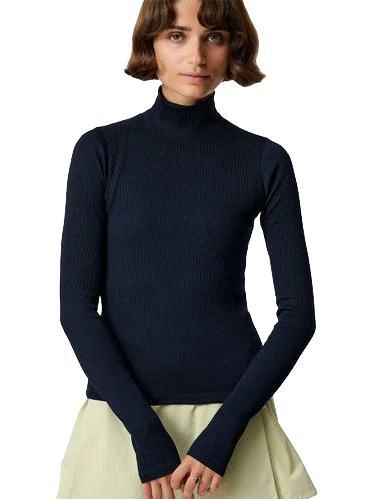 HIKERKIND Ribbed Merino Turtleneck 02 - Woad