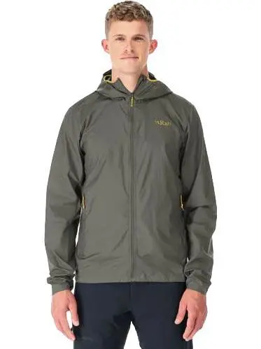 RAB Vital Windshell Hooded Jacket - Light Khaki