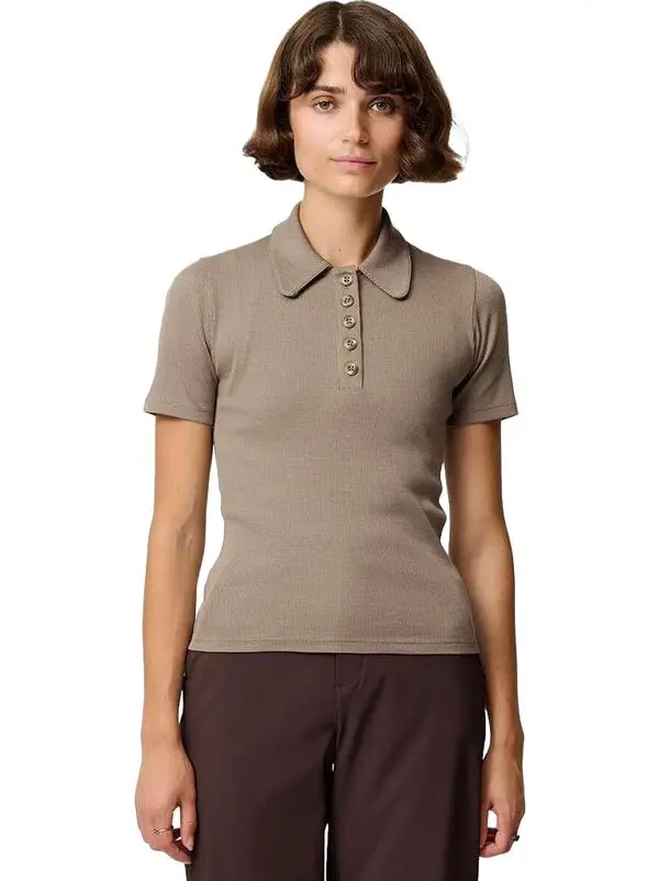 HIKERKIND Ribbed Merino Polo - Morel