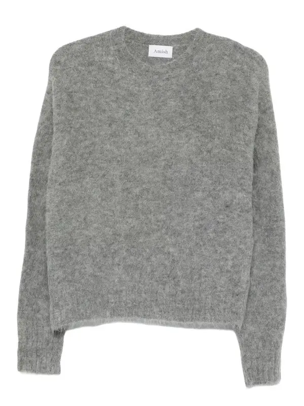 AMISH Cropped Sweatshirt - Grey